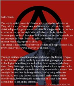 Act for freedom now!