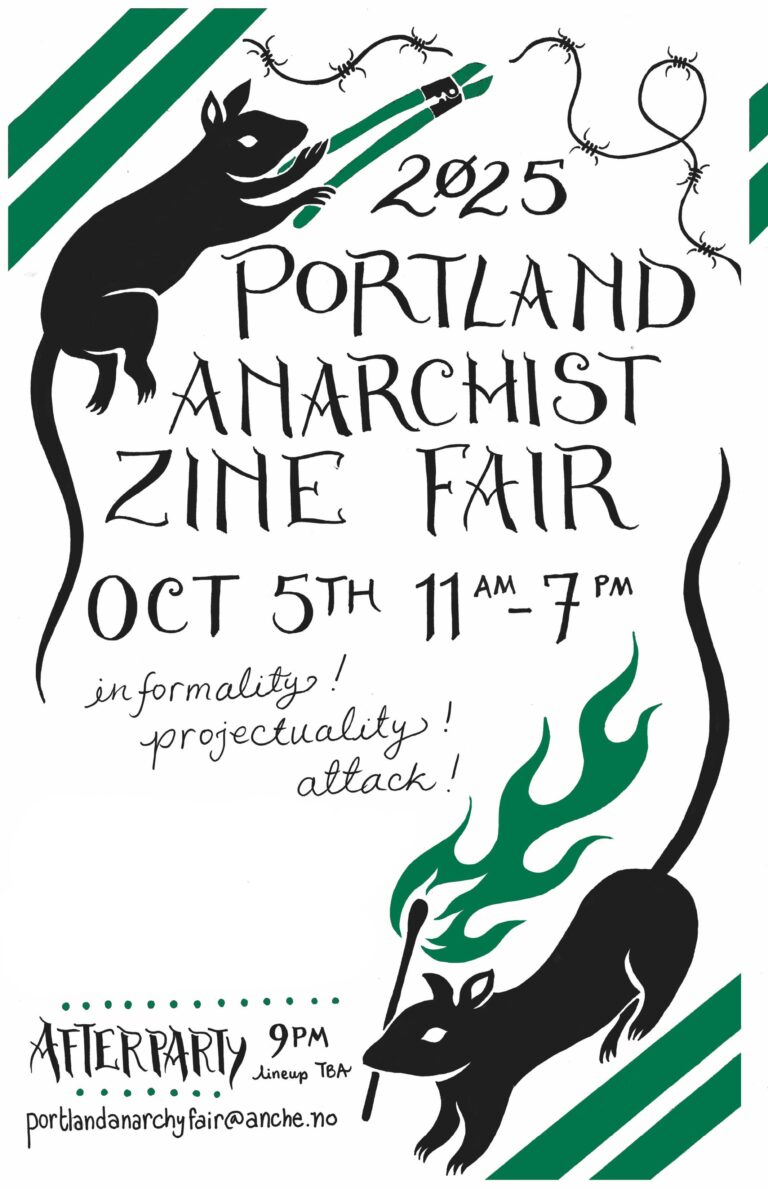 Portland Anarchist Zine Fair | anarchistnews.org